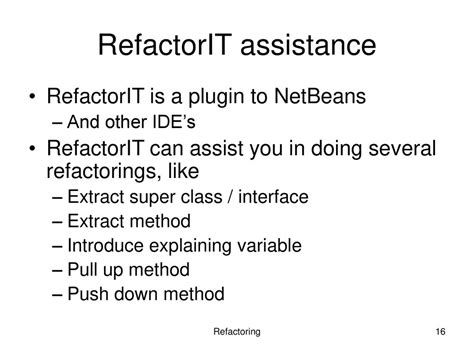 Improving The Structure Of Existing Code Ppt Download