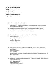 Cpnp Nursing Theory Week Assignments Docx Cpnp Nursing Theory Week Assignment