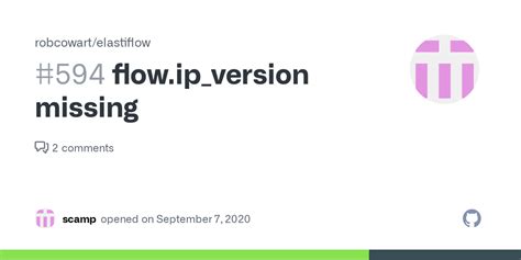 Flowipversion Missing · Issue 594 · Robcowartelastiflow · Github