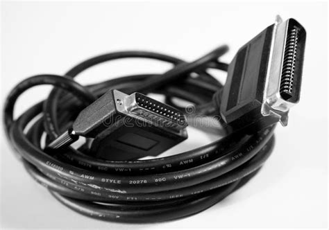 Printer Parallel Port Cord Stock Photo Image Of Port