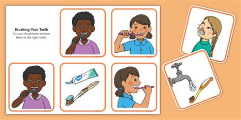 Teeth Brushing Sequence Activity Twinkl