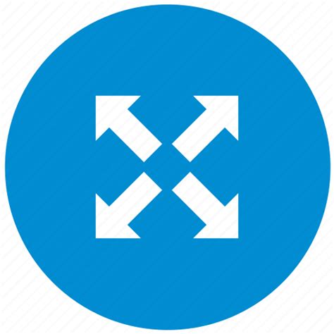 Blue Maximum Popup Resize Round Size Window Icon