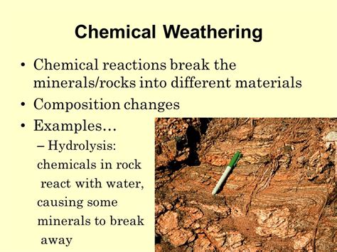 Chemical Weathering Examples