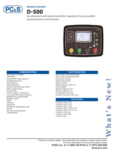 Ds D500 Controller What S New Pdf Usb Mains Electricity
