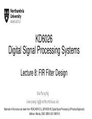 Designing FIR Filter Window Frequency Sampling Methods Course Hero