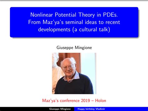 Pdf Nonlinear Potential Theory In Pdes From Mazyas Seminal Ideas