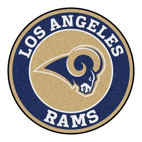 Fanmats Nfl Los Angeles Rams Navy 2 Ft 3 In X 2 Ft 3 In Round