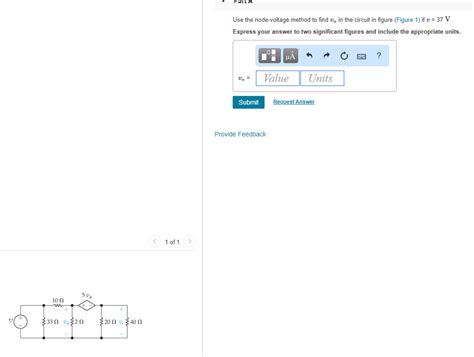 Solved Part A Use The Node Voltage Method To Find Vo In The