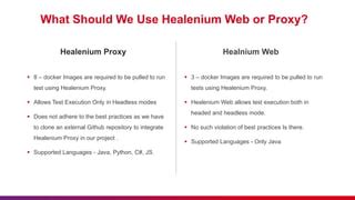 Self Healing Test Automation Framework Healenium PPT