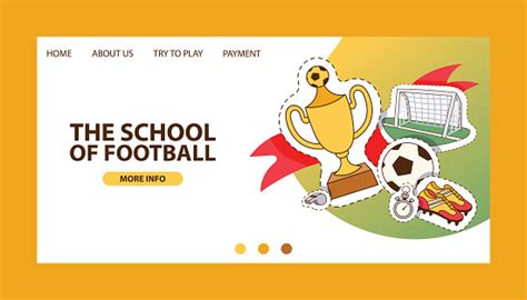 축구 벡터 랜딩 페이지 사커 볼 축구 피치와 축구 선수 또는 사커 플레이어 웹 페이지 그림 배경 세트 축구 옷 벽지 웹 사이트