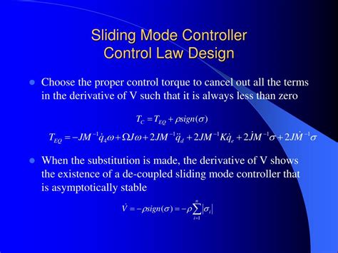 PPT A De Coupled Sliding Mode Controller And Observer For Satellite Attitude Control