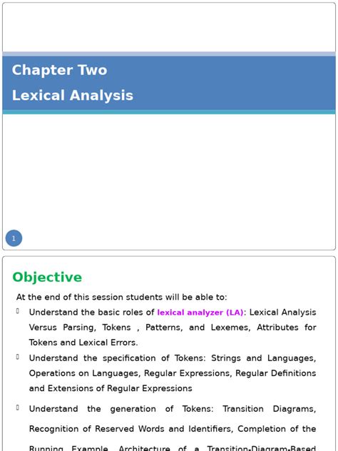 Chapter 2 Lexical Analysis Scanning Pdf Software Engineering Grammar