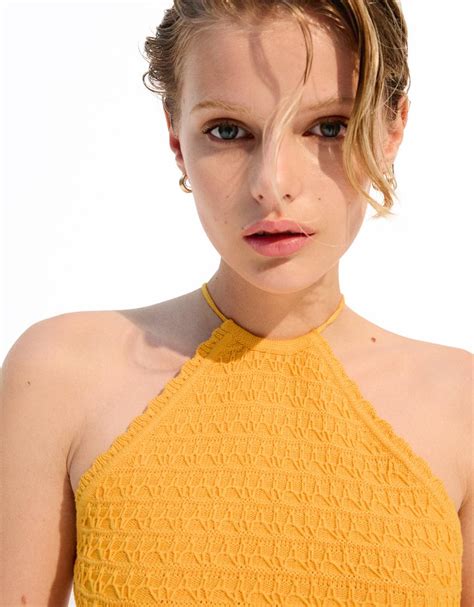 Tied Halter Top Women Bershka
