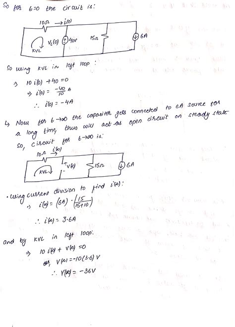 [solved] you need to find i t and v t for all times when the switch