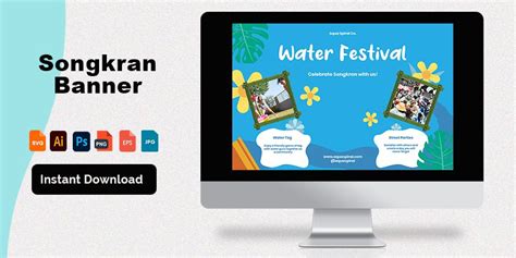 Songkran Banner In  Png Psd Svg Illustrator Eps Download