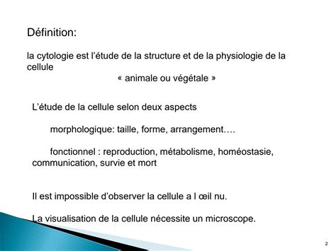 SOLUTION Introduction A La Cytologie Studypool