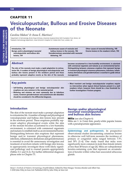 11 Vesiculopustular Bullous And Erosive Diseases Of The Neonate Pdf