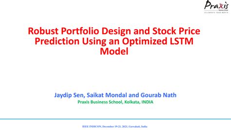 PDF Robust Portfolio Design And Stock Price Prediction Using An Optimized LSTM Model