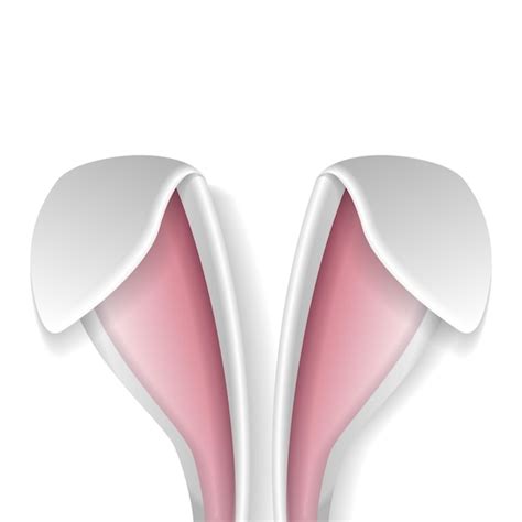 Premium Vector Rabbit Ears Voluminous White Ears Of Bunny