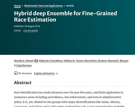 Springer Ai Machinelearning Datascience Research Dr Utpal Barman