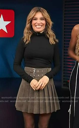 Wornontv Kits Suede Belted Mini Skirt On Access Hollywood Kit