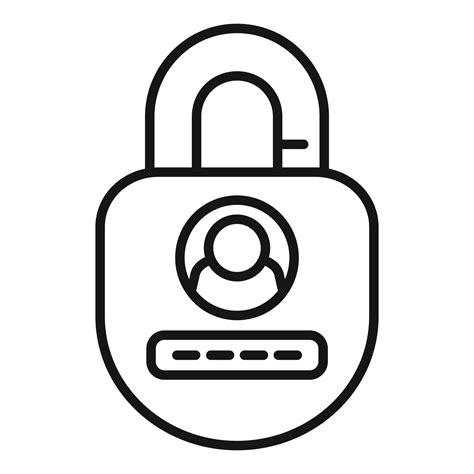 Account Password Protection Icon Outline Vector Personal Laptop Vector Art At Vecteezy