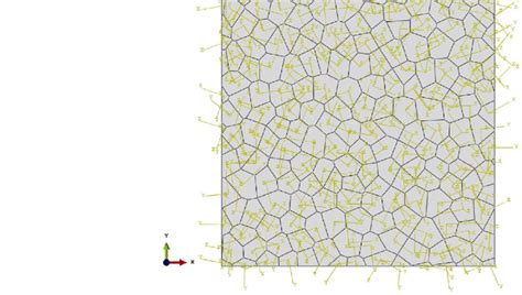 voronoi tessellation of microstructure p91 with random grain