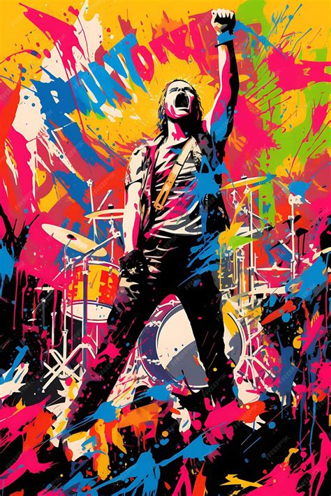Premium Ai Image Poster Design Of Punk Rock Concert Mosh Pit Of