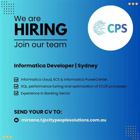 Hiring Informaticadeveloper Sydney Permanent Citypeoplesolutions