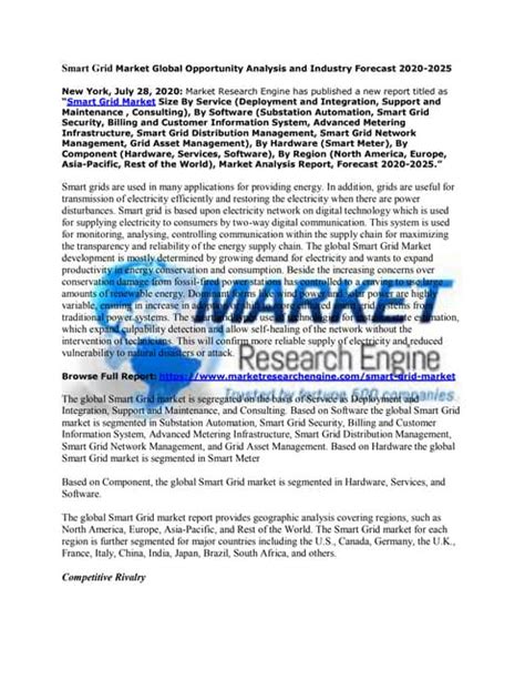 Smart Grid Market Pdf