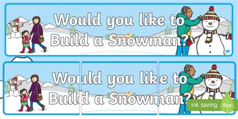 Do You Want To Build A Snowman Display Banner