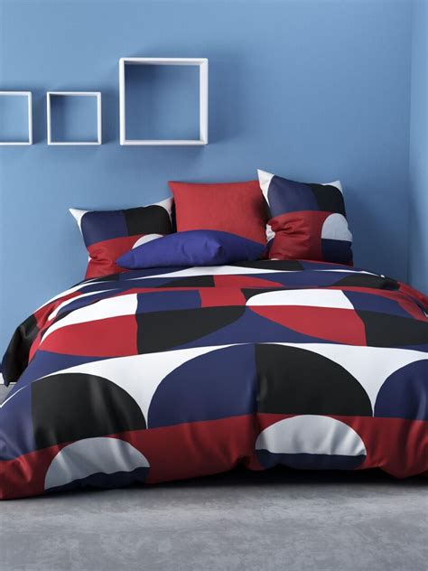Parure De Lit Housse De Couette 100 Coton 57 Fils Knivik
