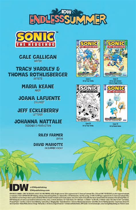 Idw Endless Summer Sonic The Hedgehog 1 Comic Book Preview