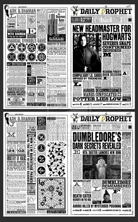 Harry Potter Newspaper Printables Printable Word Searches