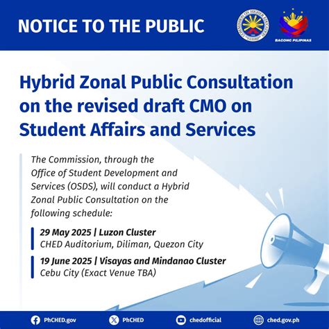 Notice To The Commission On Higher Education Ched Facebook