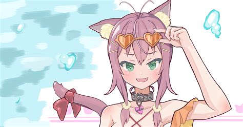 ケモミミ学園フィギュア応募 猫芽（ネコメ）ちゃん 【オリジナル】 あまね豚のイラスト Pixiv