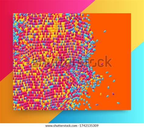 Irregular Array Matrix Random Ovals Background Stock Vector Royalty