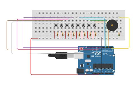Circuit Design Piano Tinkercad