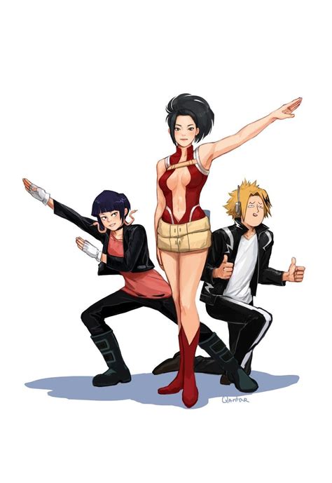 Jirou Kyouka Momo Yaoyorozu And Kaminari Denki Boku No Hero