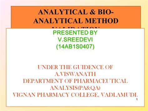 Related Substances Method Validation Ppt Slide Ppt
