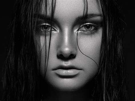 Grayscale Portrait Of Woman Hd Wallpaper Wallpaper Flare