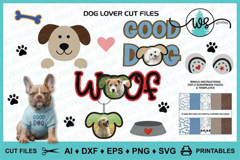 Dog Clipart Svg Dog Lover Scrapbook Page Dog Elements Svg