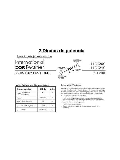 2diodos De Potencia Ejemplo De Hoja De Datos 13 Descargar Gratis