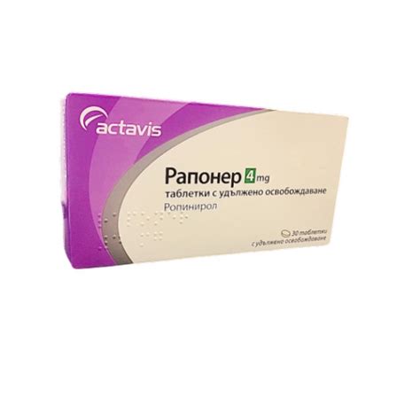 РАПОНЕР табл с удължено освобождаване 4 мг х 30 бр Аптека Феникс
