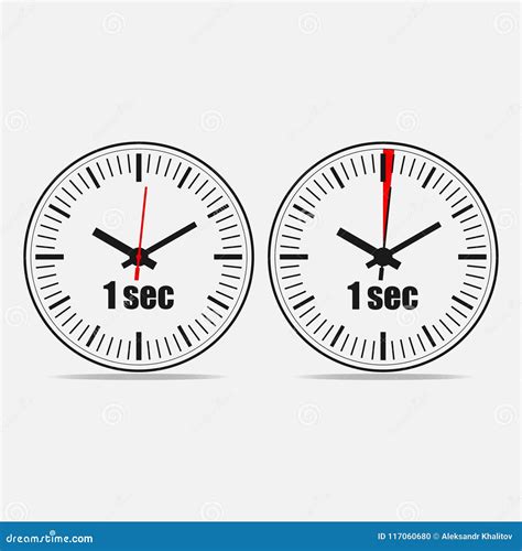 One Second Clock Stock Illustration Illustration Of Icon 117060680