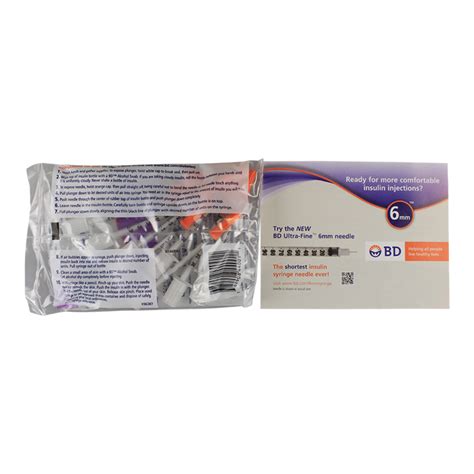 Buy BD Ultra Fine Short Needle Half Unit Insulin Syringes At Medical Monks