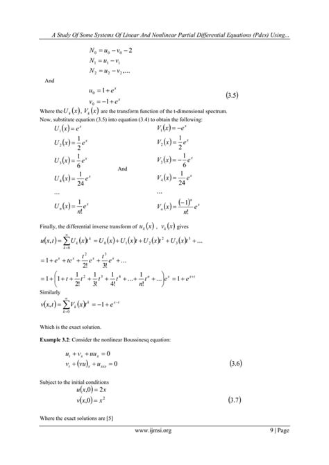 A Study Of Some Systems Of Linear And Nonlinear Partial Differential Equations Pdes Using
