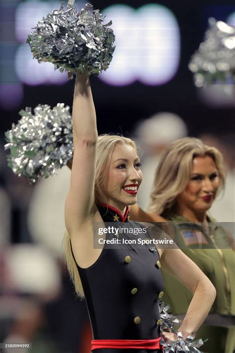 A Falcons Cheerleader Performs During The Sunday Afternoon Nfl Game