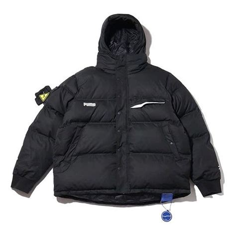 puma x ader error down puffer coat black white 595534 01 kicks crew