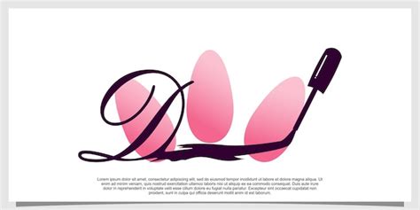 Premium Vector Nail Polish Logo Design With Letter Concept